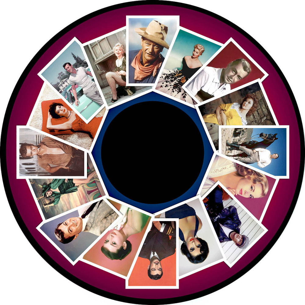 1950s Film Star Card - 6” Picture Wheel - OptiKinetics via Wilkins ...